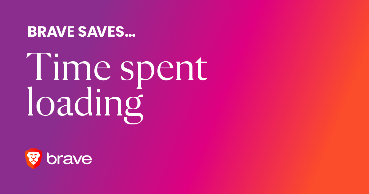 Brave saves… Time | Brave